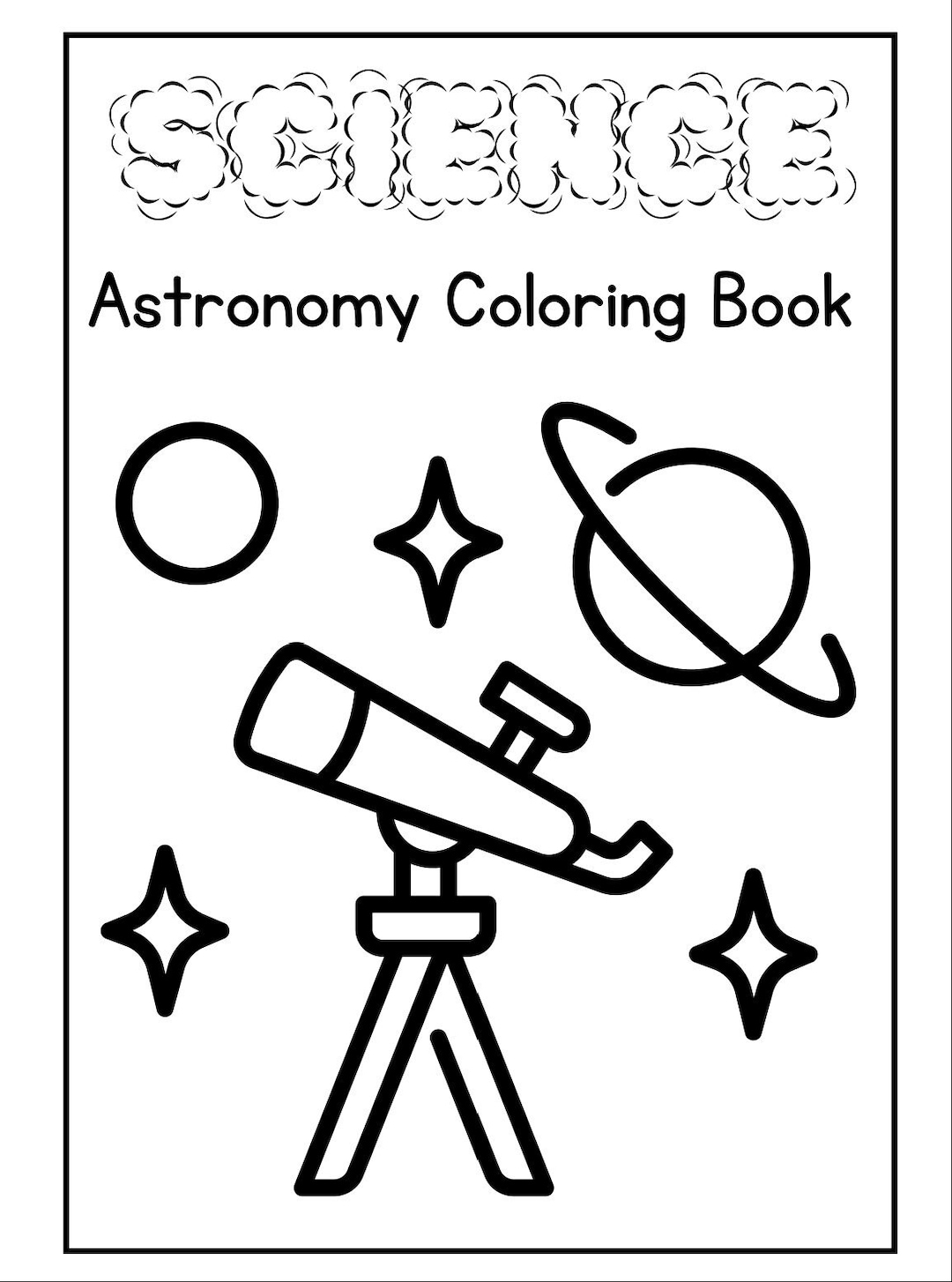 Science Series: Astronomy Coloring Book for Kids - Etsy