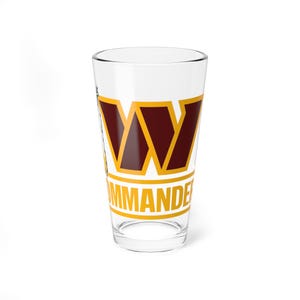Washington Commanders Feather Logo Mixing Glass, 16oz - Etsy