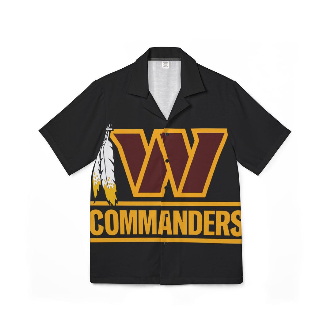 Washington Commanders Feather Logo Men's Hawaiian Camp Shirt (AOP) - Etsy