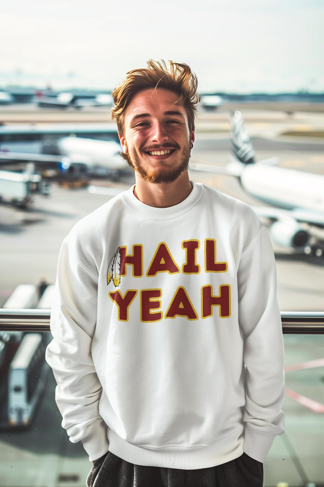Washington Football Hail Yeah Sweatshirt, Hail Yeah Unisex Heavy Blend™ Crewneck Sweatshirt ...