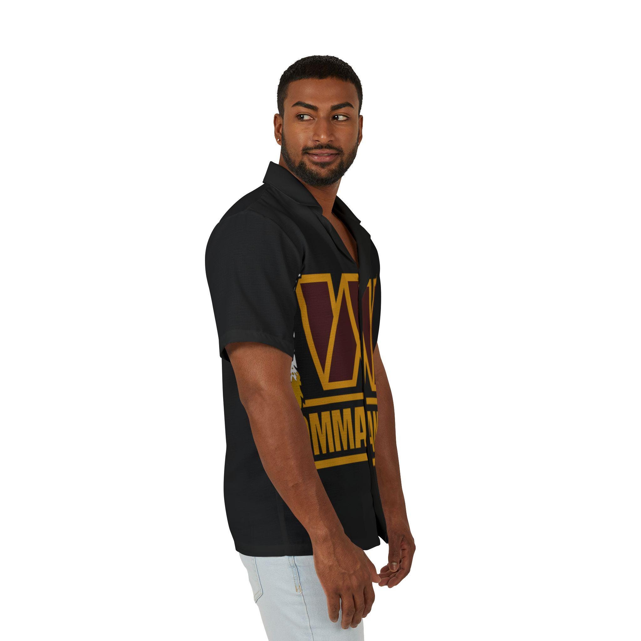 Washington Commanders Feather Logo Men's Hawaiian Camp Shirt (AOP) - Etsy