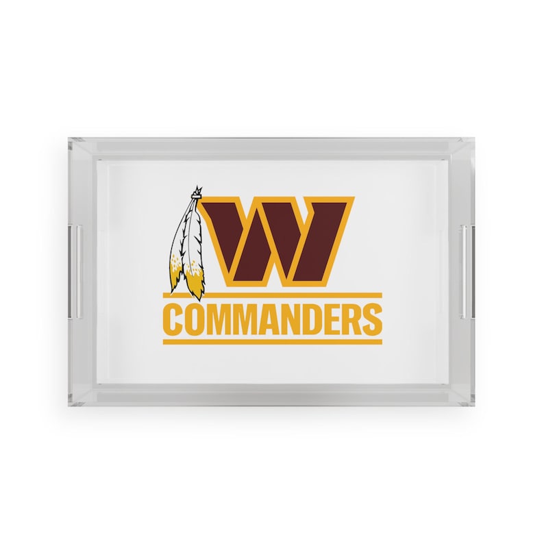 Washington Commanders Feather Logo Acrylic Serving Tray - Etsy