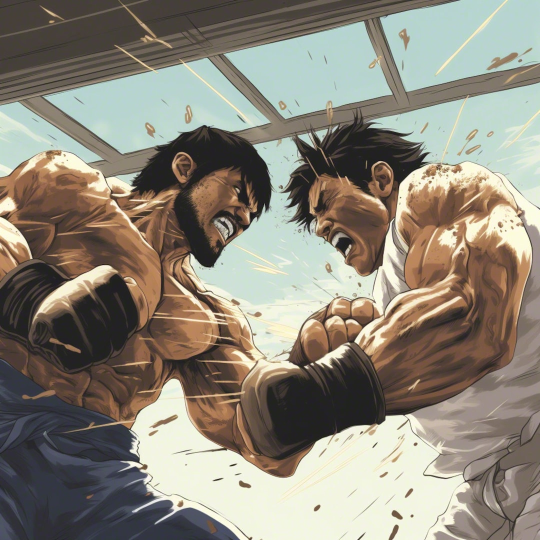 Comic Book Manga Fighters Original Digital Art Print - Etsy