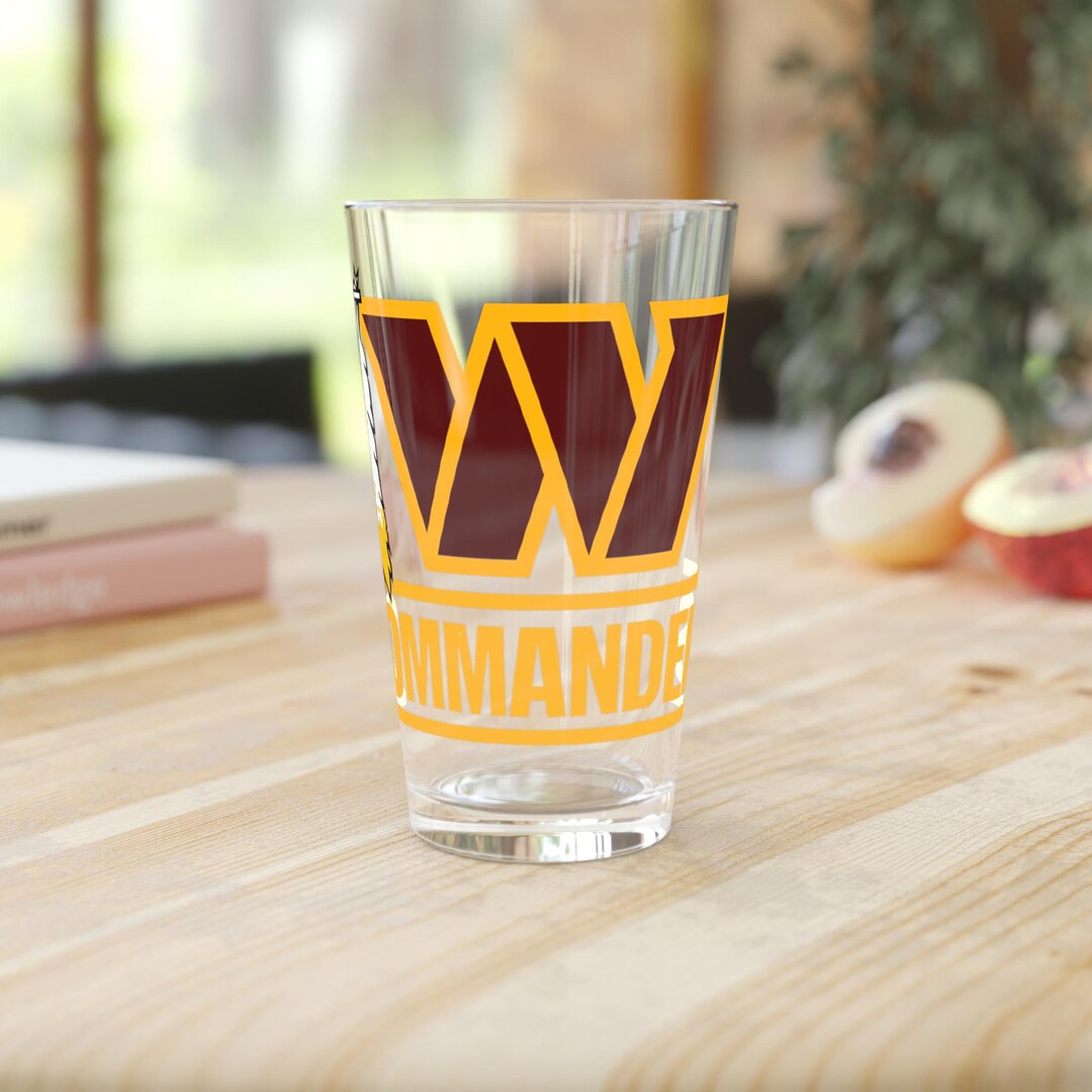 Washington Commanders Feather Logo Pint Glass, 16oz - Etsy