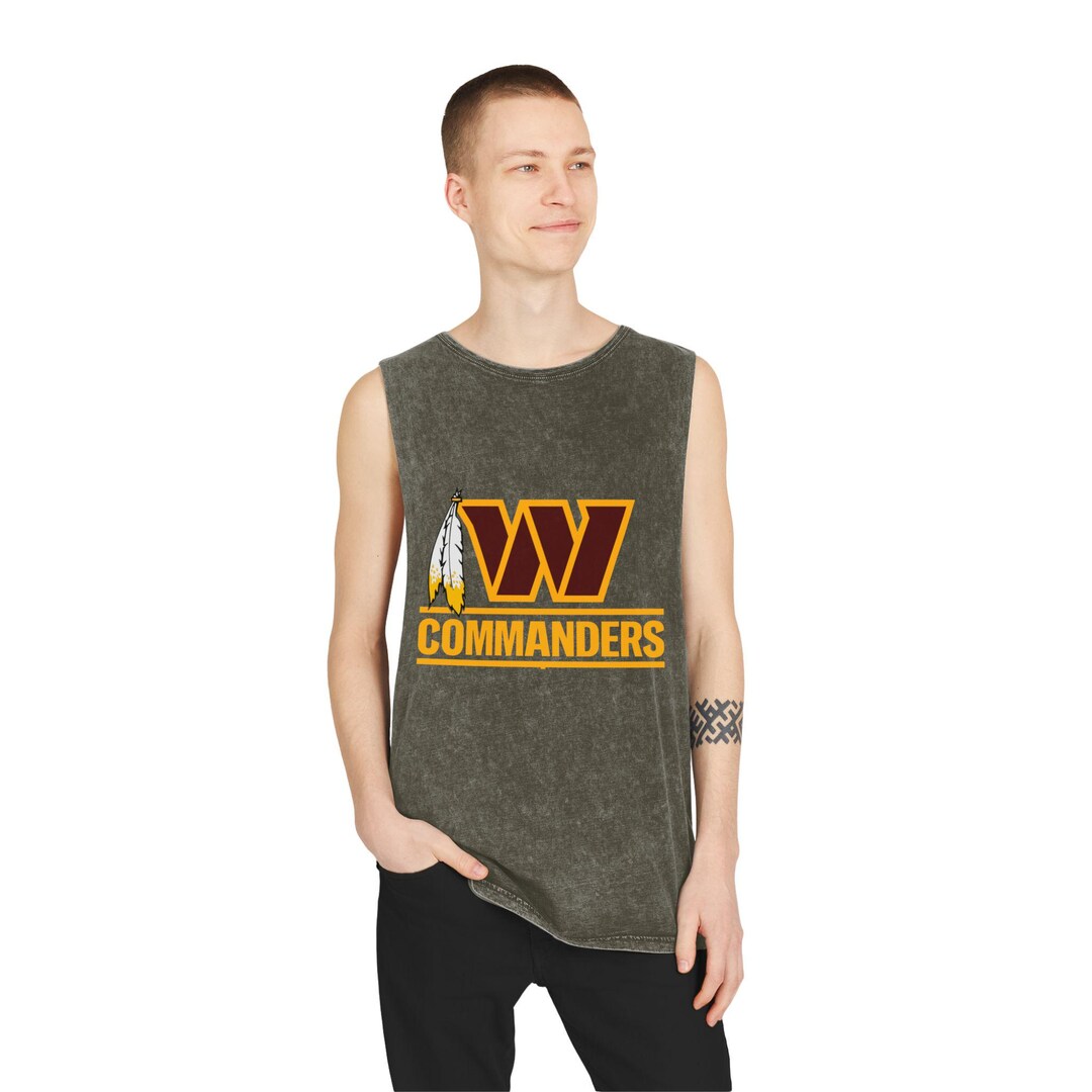Washington Commanders Feather Logo Unisex Stonewash Tank Top - Etsy