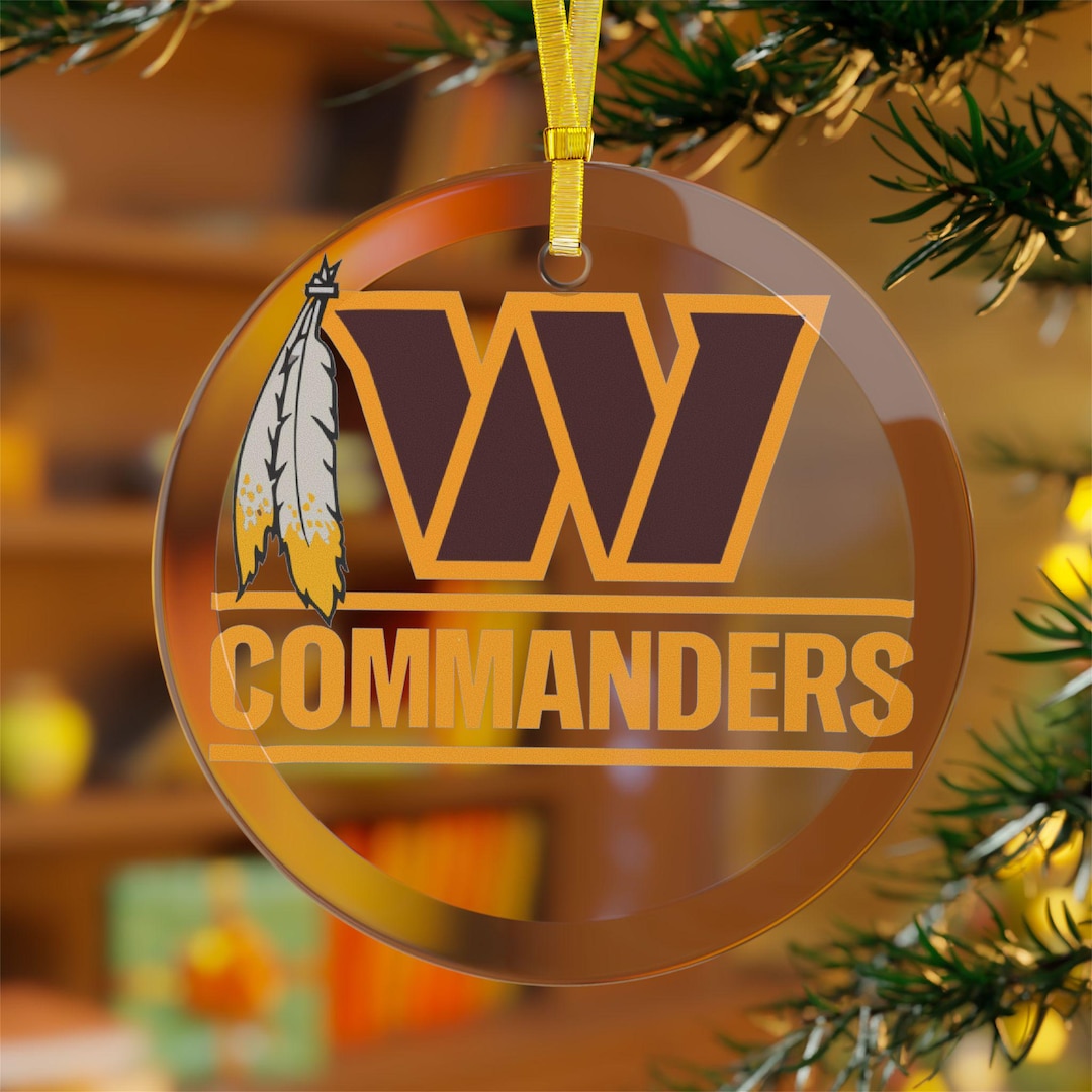 Washington Commanders Feather Glass Ornaments, Christmas Ornaments ...