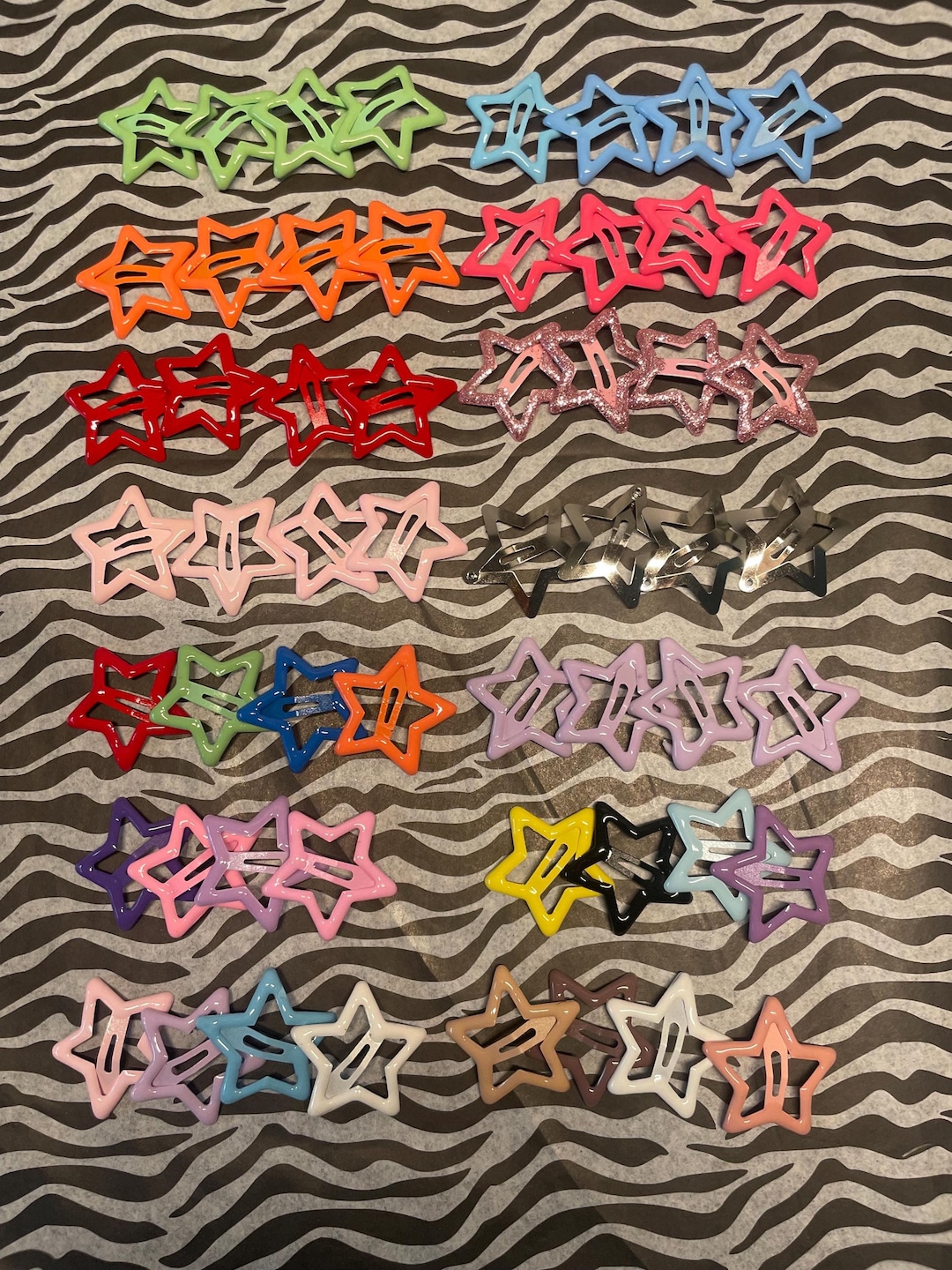 Glossy Star Hair Clips - Cute Girl's Hair Accessories (set of 4) - Etsy
