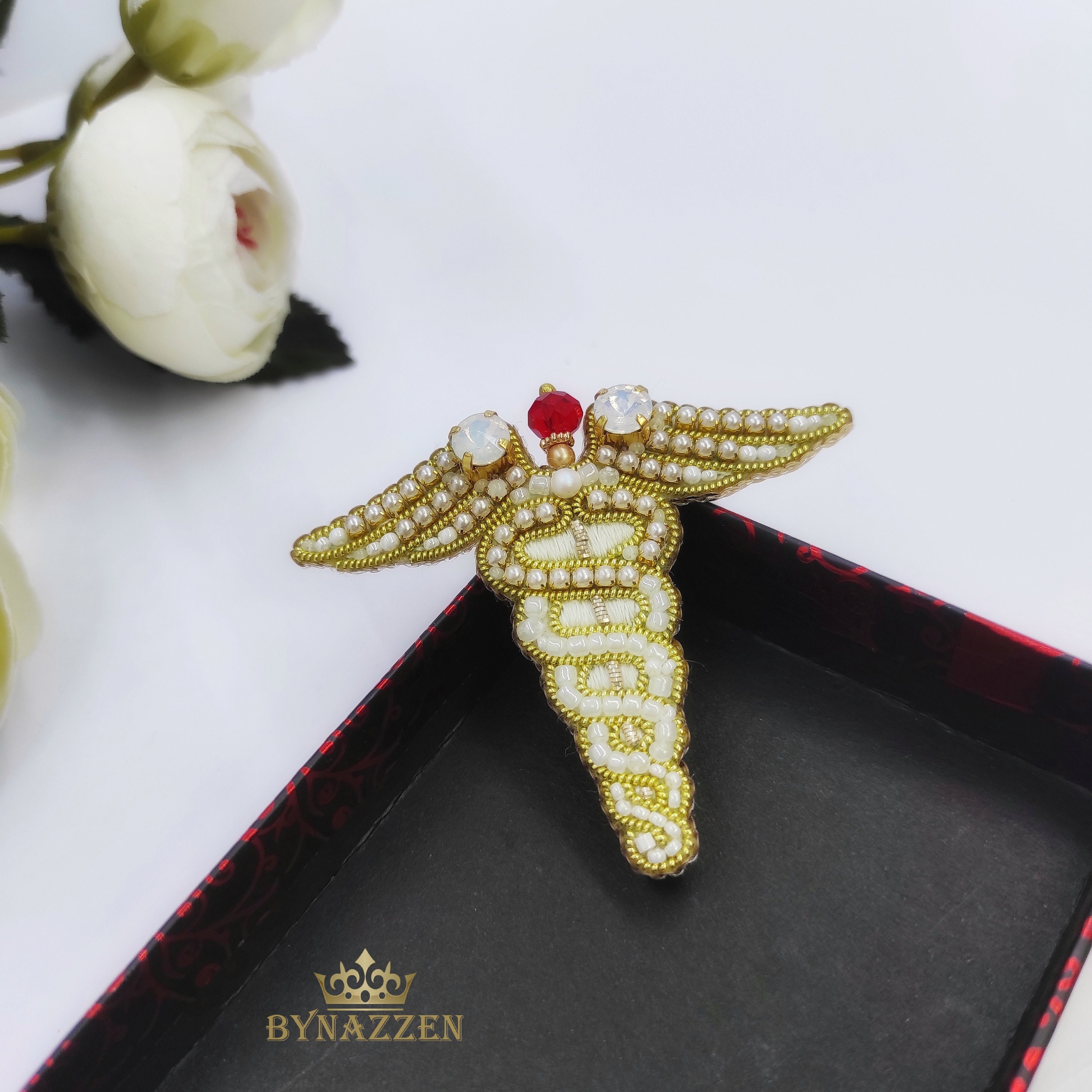 Broche médicale en cristal épingle caducée cadeau médecin de - Etsy France