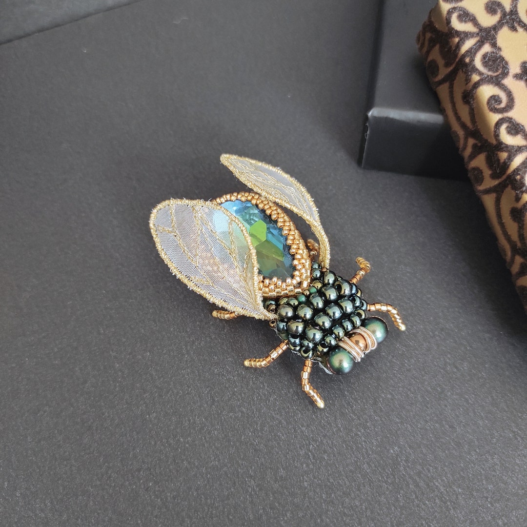 Realistic Fly Brooch, Handcraft Fly Pin, Insect Lover Gift for Friend ...