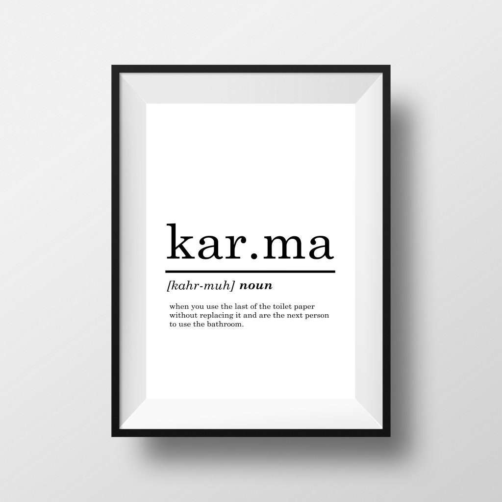 Karma Definition Wall Print - Home Decor Art Gift - Digital PDF - Etsy UK