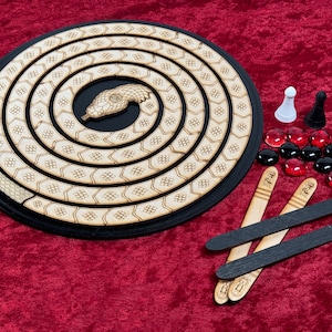 MEHEN Ancient Egyptian Game. Wood and Glass, Traditional Egyptian ...