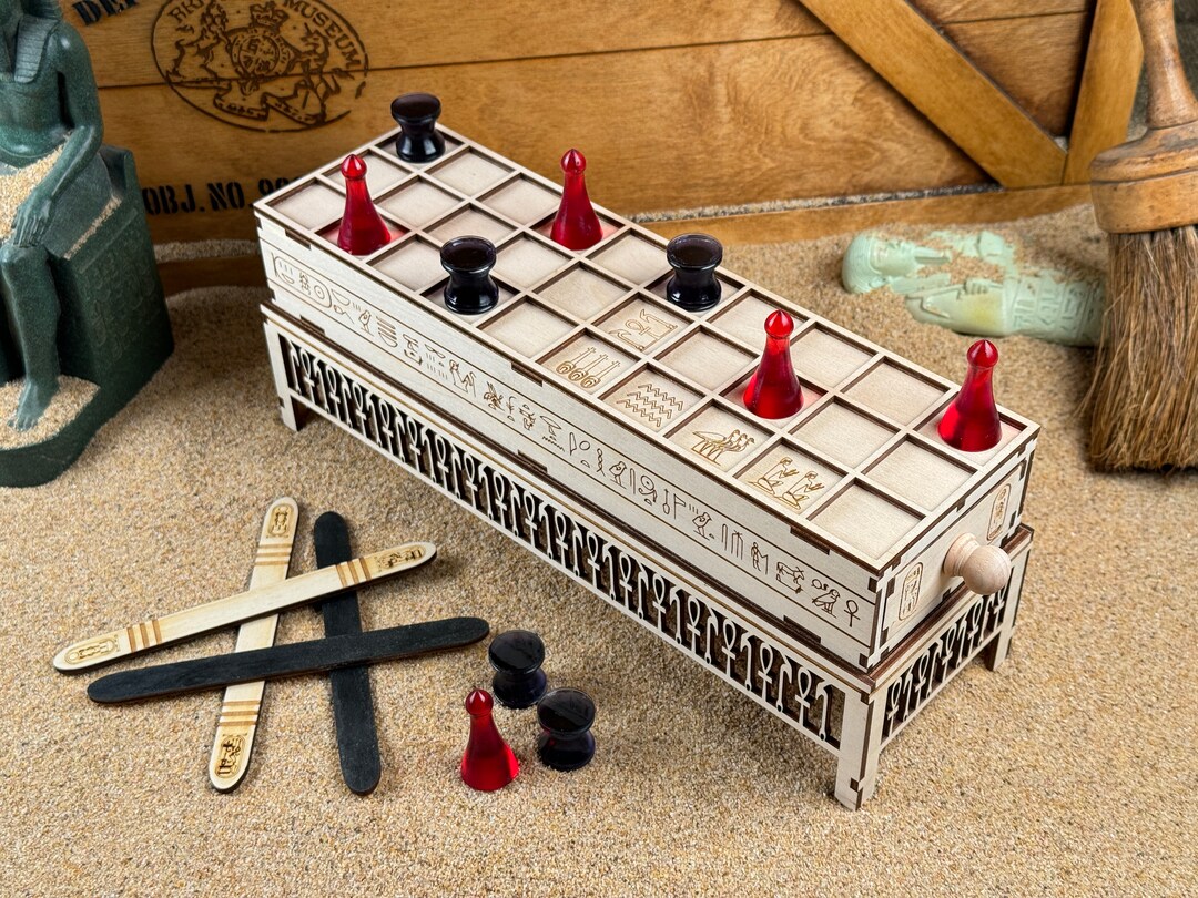 Tutankhamun's Senet Board Game: Authentic Hieroglyphics, Ancient ...