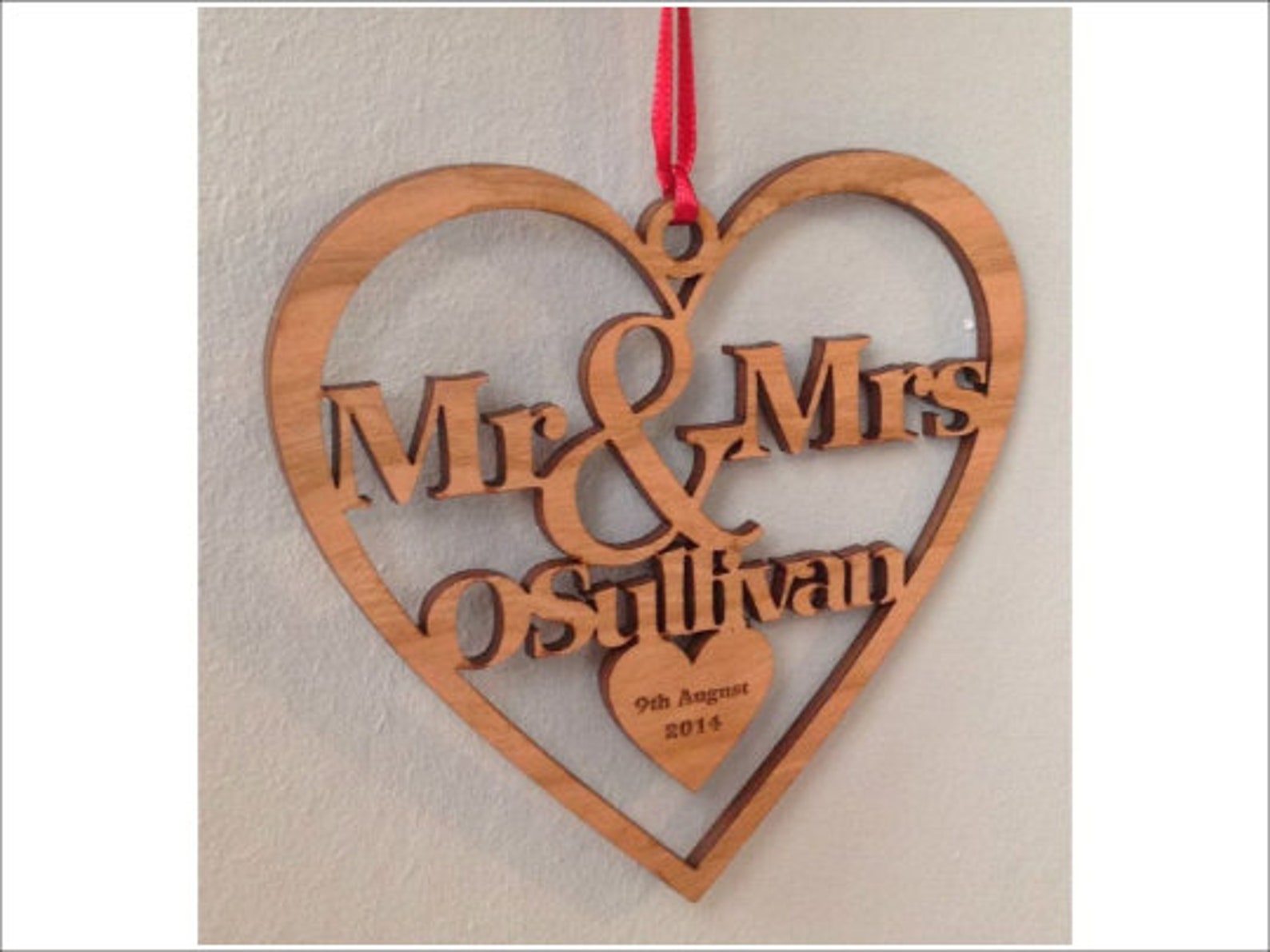 Wooden Cut Out Names in a Heart. Great Wedding Gift. - Etsy