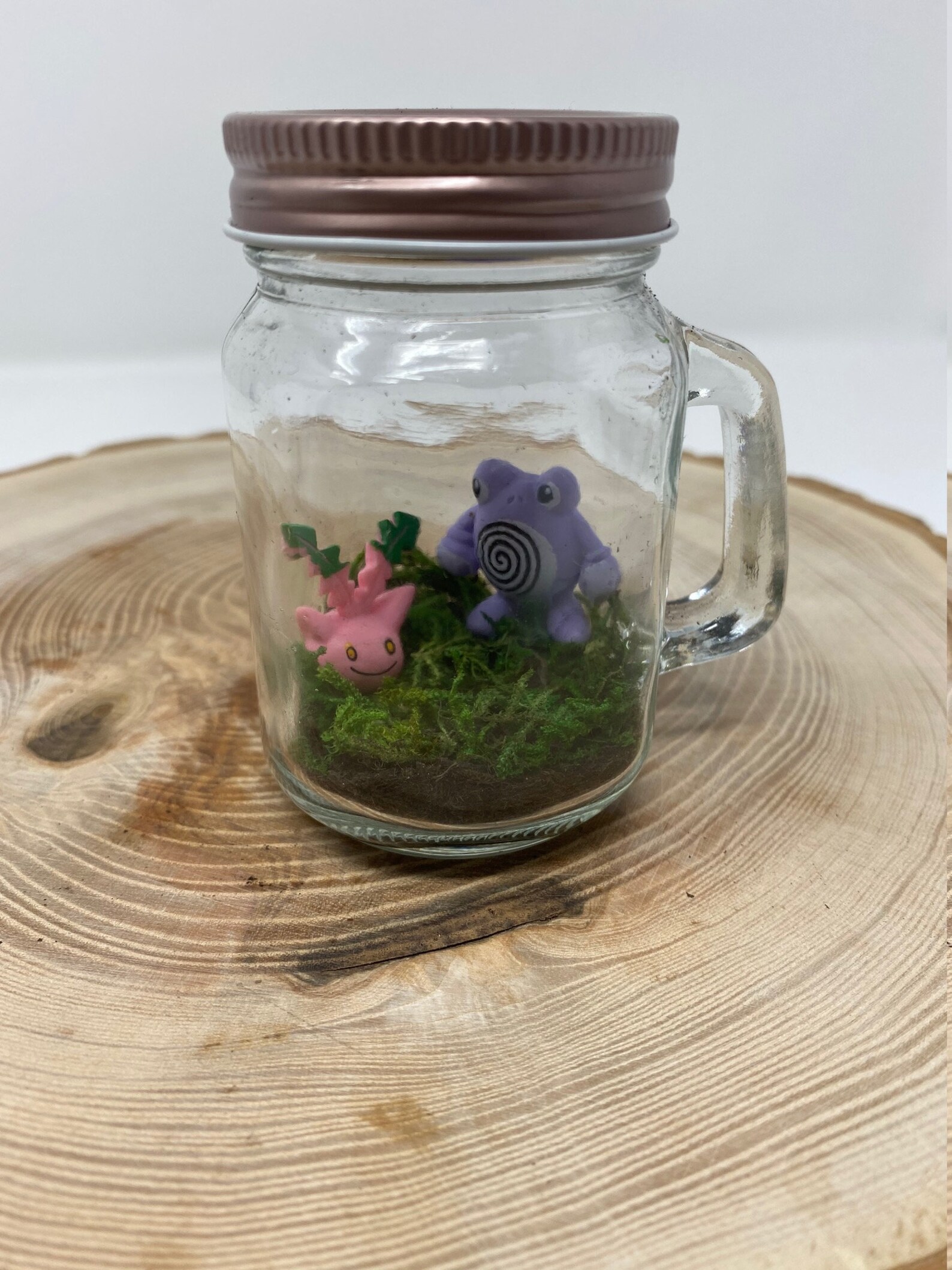 Pokejar mini mason Jar with 2 Pokemon | Etsy