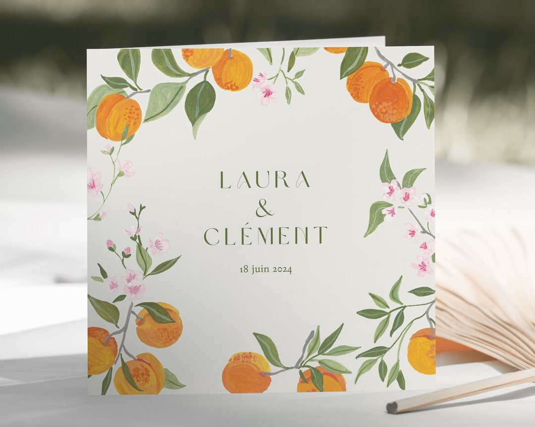 Personalized Wedding Invitation Apricots - Etsy