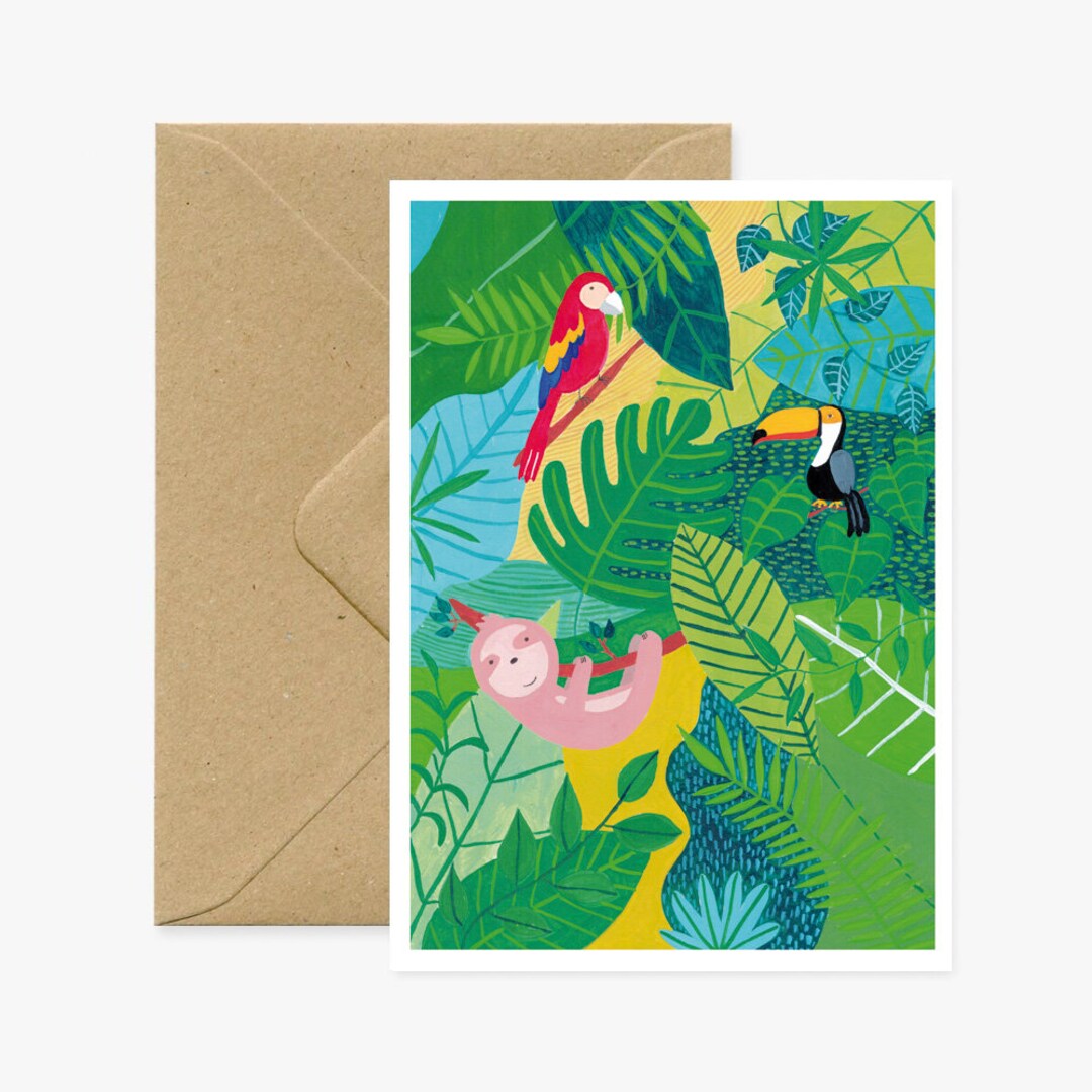 Tropical Greeting Card - Etsy