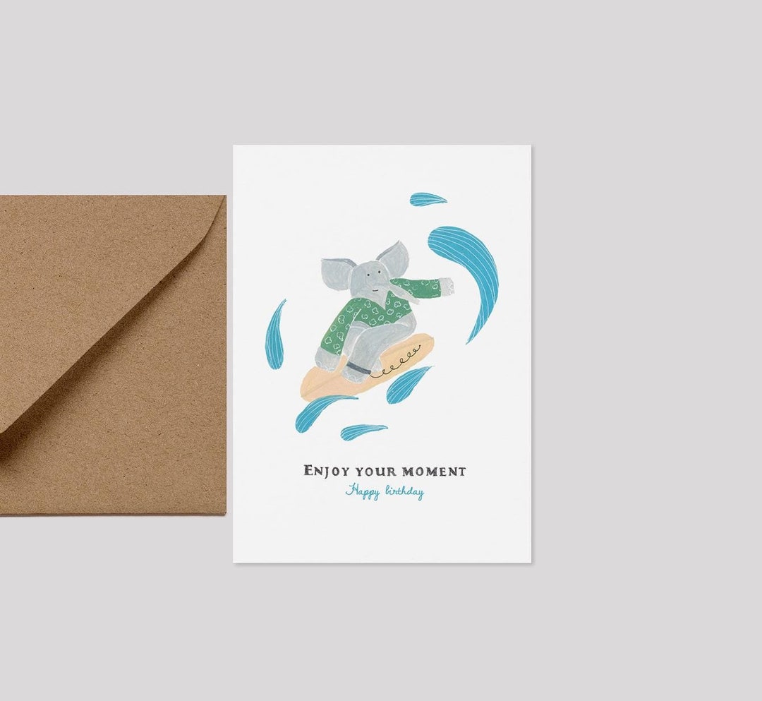 Enjoy Your Moment Birthday Card - Etsy