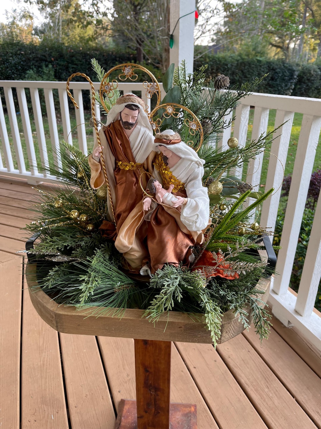 Nativity Centerpiece, Holy Family Centerpiece, Christmas Decor, Elegant ...