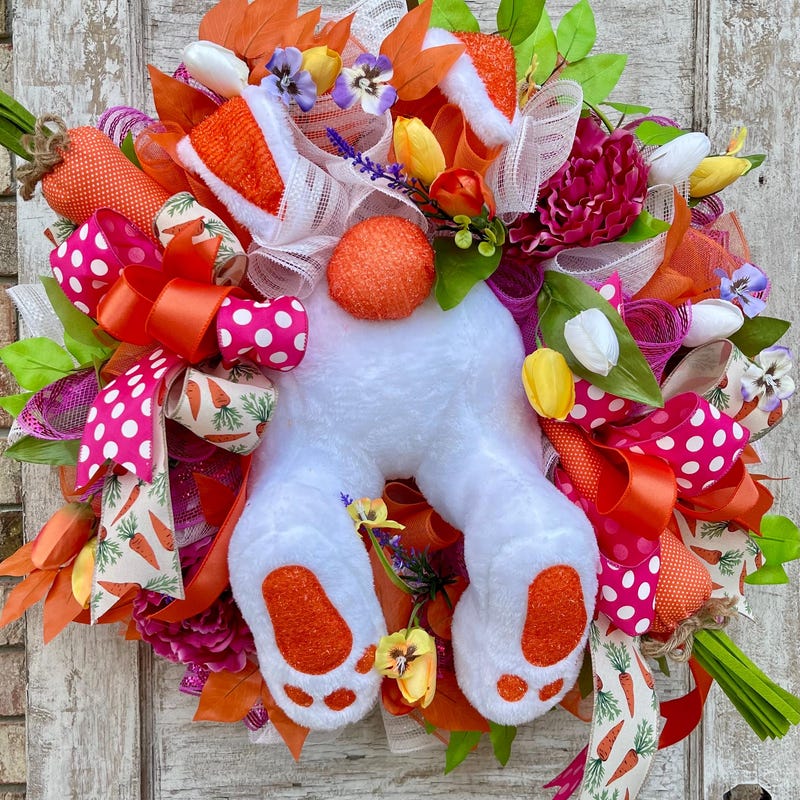 Rabbit Wreath - Etsy