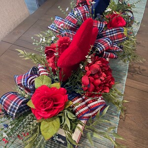 Patriotic Decor, Stars and Stripes Centerpiece, Xl Red White Blue ...