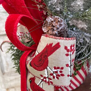 Cardinal Centerpiece, Cardinal Christmas Table Arrangement, Winter ...