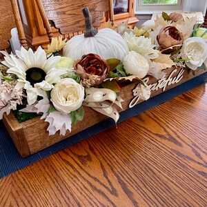 XL Fall Centerpiece, Thanksgiving Table Decor, Blue Copper Fall ...