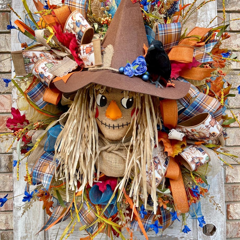 Scarecrow Wreath - Etsy