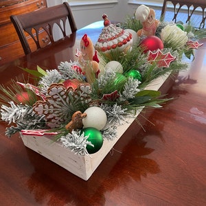 Red and Green Gingerbread Centerpiece Long Christmas - Etsy