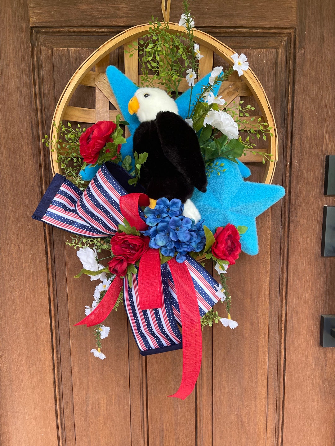 Eagle Wreath, Red White Blue Decoration, Patriotic, Stars and Stripes ...