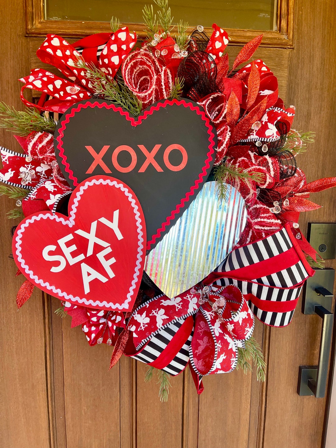 Valentines Wreath, Heart Wreath, Love Heart Wreath, Valentine Gift ...
