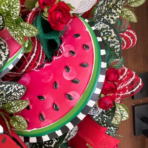 Watermelon Wreath for Your Front Door, Summer Wreath, Watermelon Decor ...