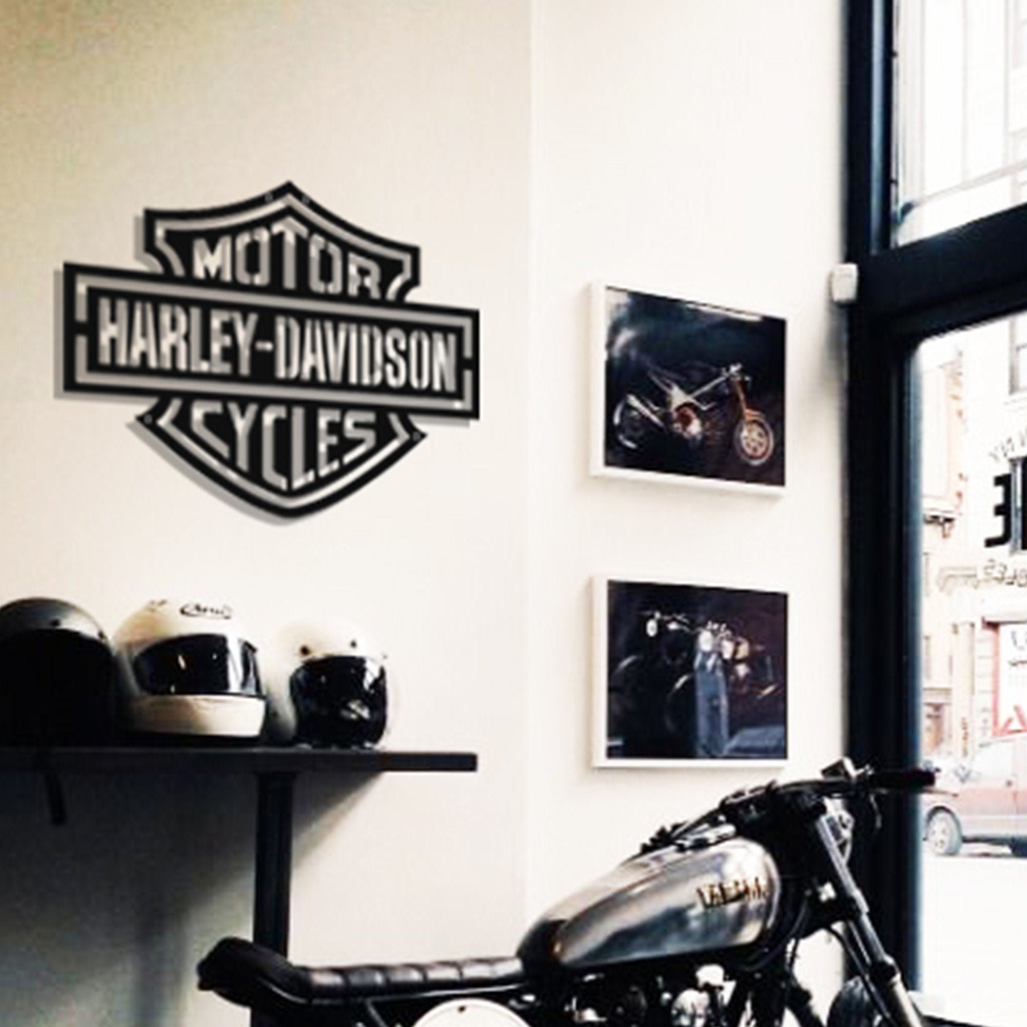 Harley Davidson Metal Sign Harley Davidson Metal Wall Art Etsy