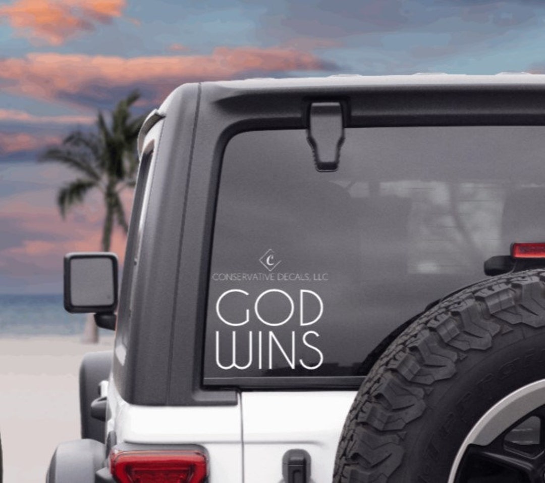 God Wins Decal: Christian Faith Vinyl Sticker - Etsy