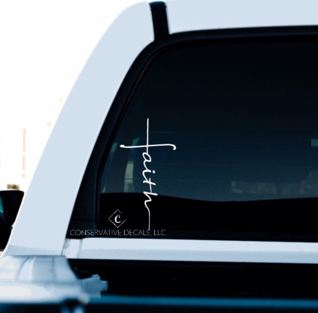 Faith Decal: Christian Car Window Sticker - Etsy