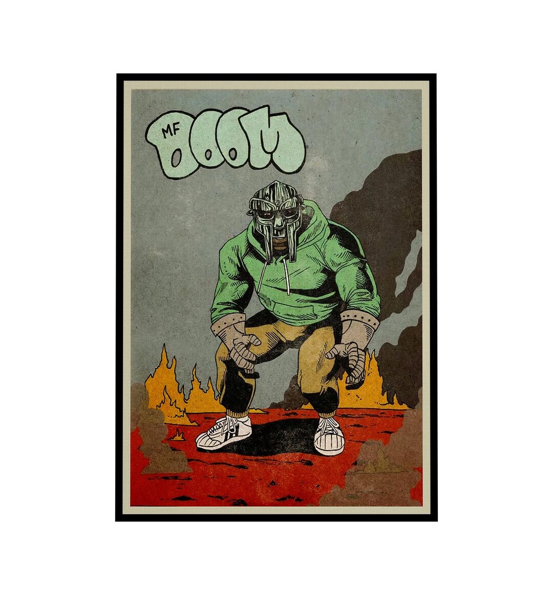 MF Doom Poster, MF Doom, Comic MF Doom, Music Poster, Rap Poster, Retro ...