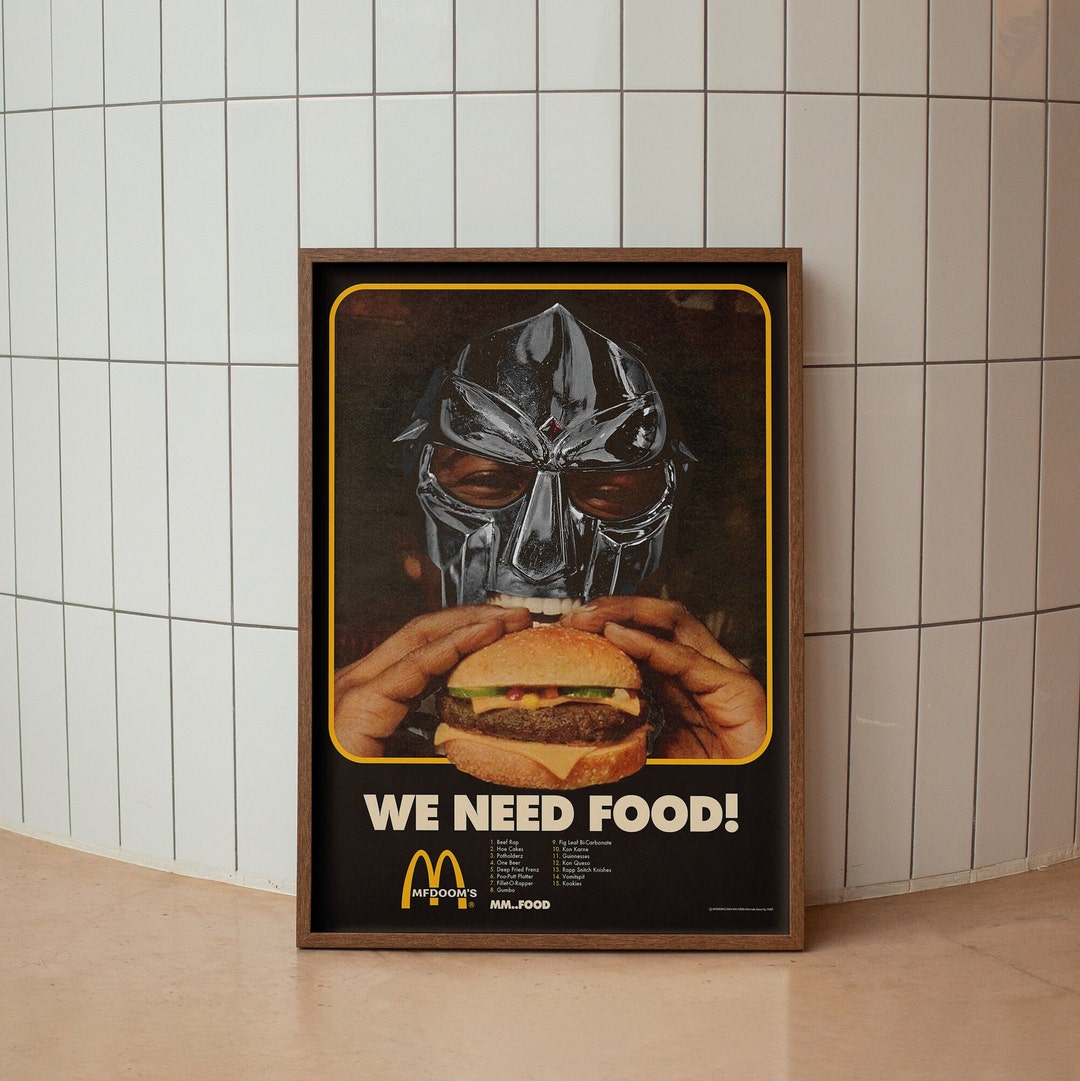 MF Doom Poster, MF Doom, Music Poster, Rap Poster, Retro Print, Retro ...