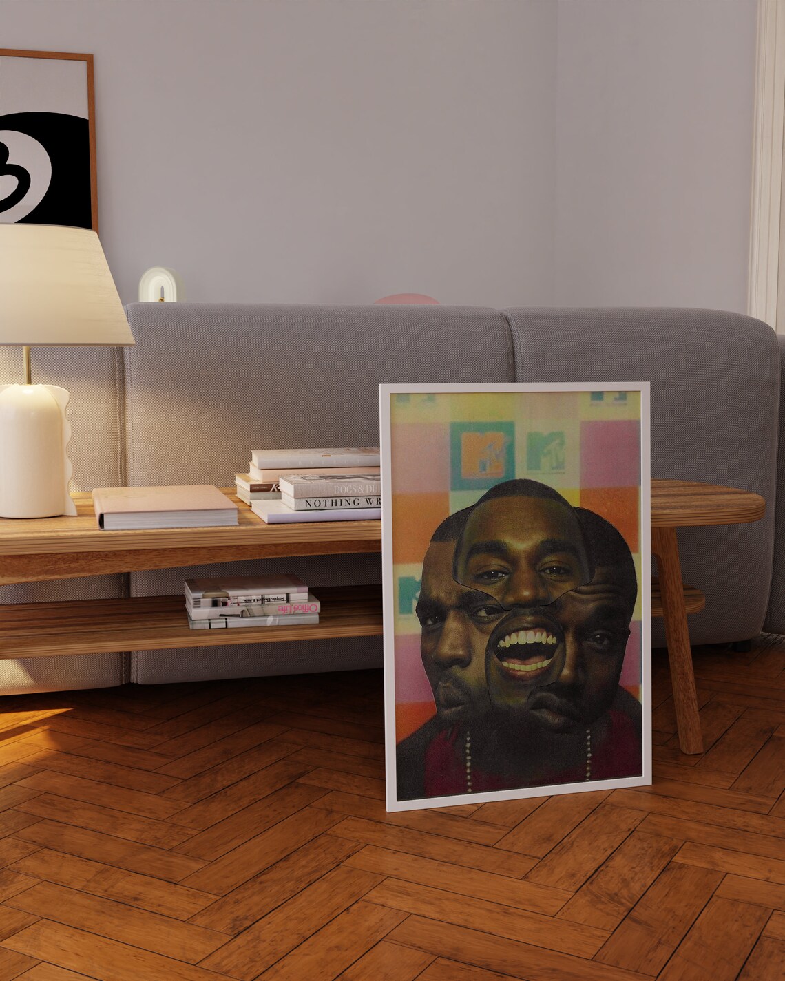 KANYE WEST Digital Rap Wall Decor Poster, Hiphop Music Poster ...