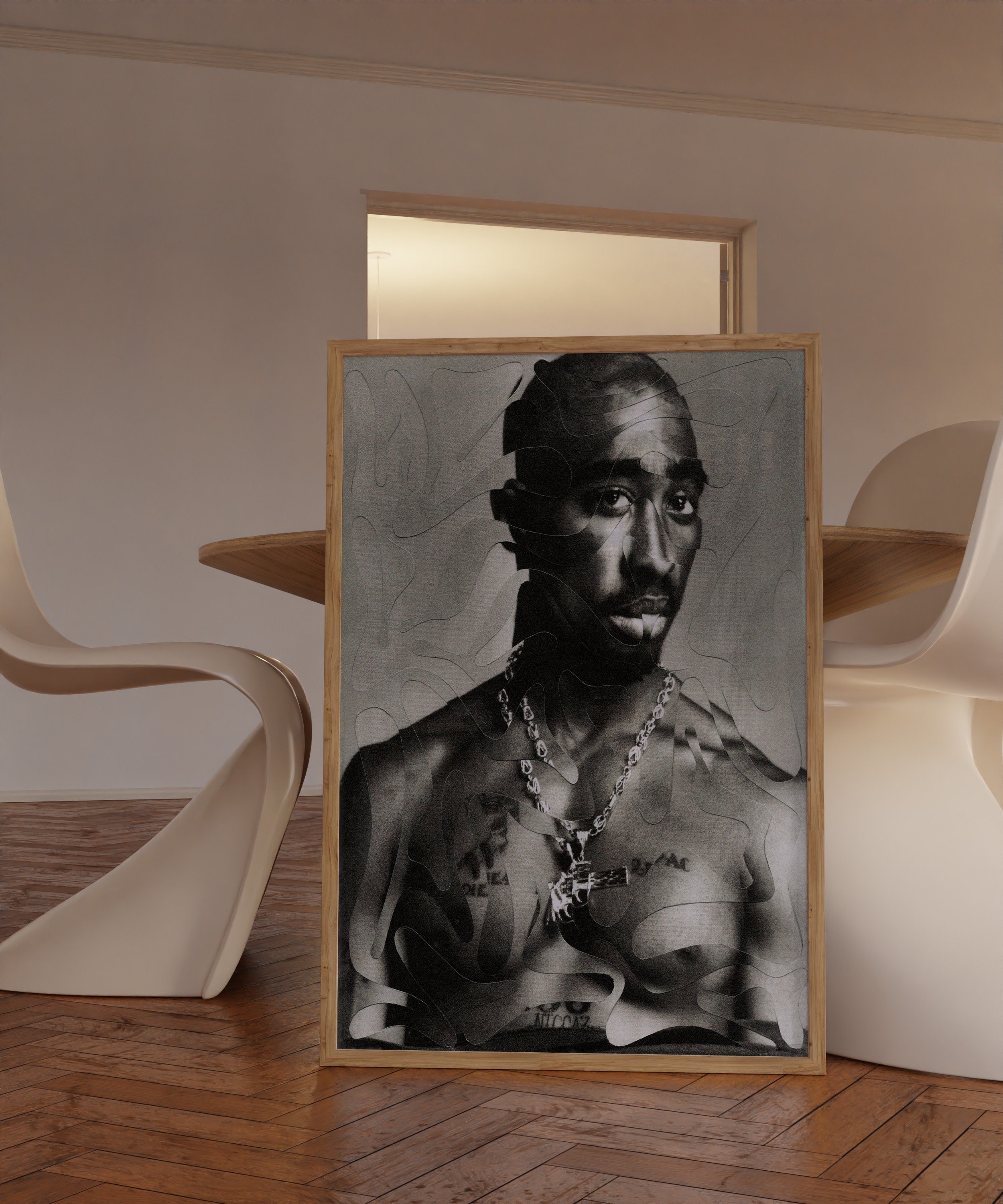 Tupac Print, Black and White, 2pac Poster, Music Studio Decor ...