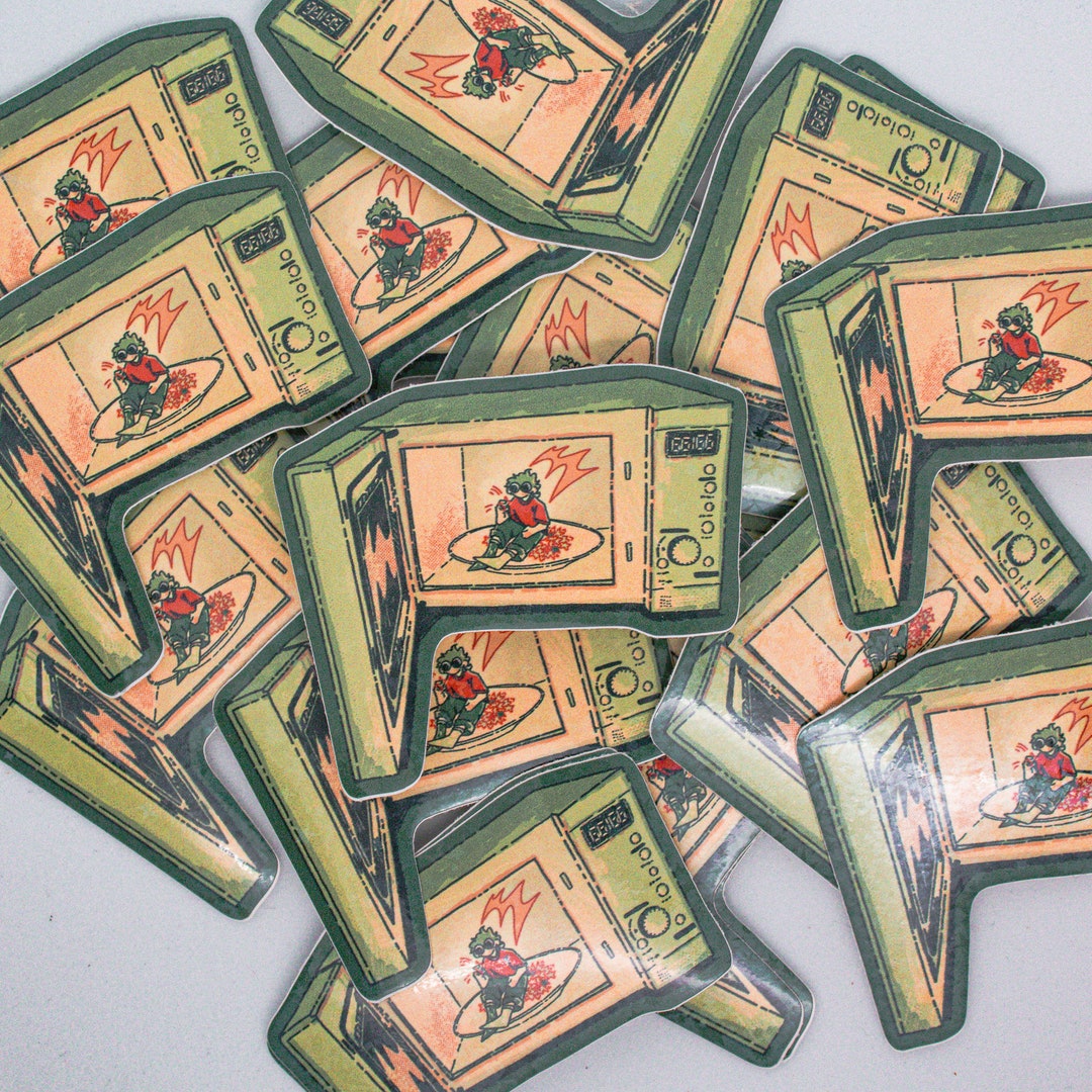 Microwave Vinyl Sticker - Etsy