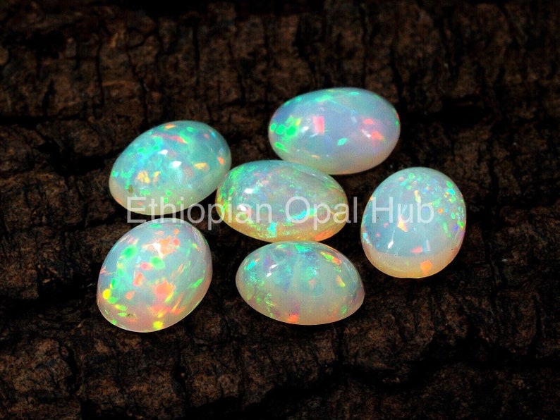 AAA+ Welo Fire Opal Cabochon: Natural Ethiopian Oval Gemstone - Etsy