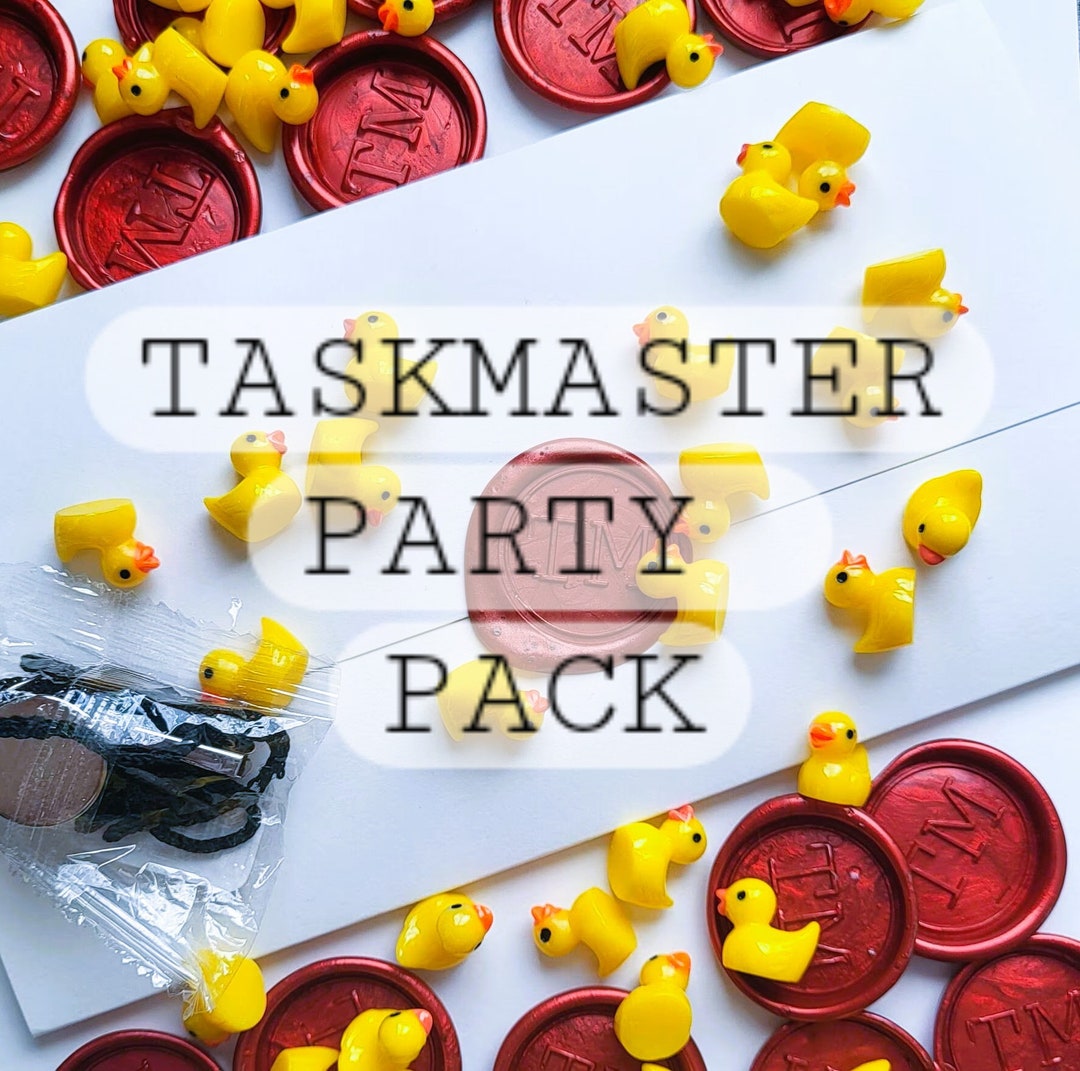 Taskmaster Party Pack 10 Wax Seals, Whistle & Mini Duck - Etsy
