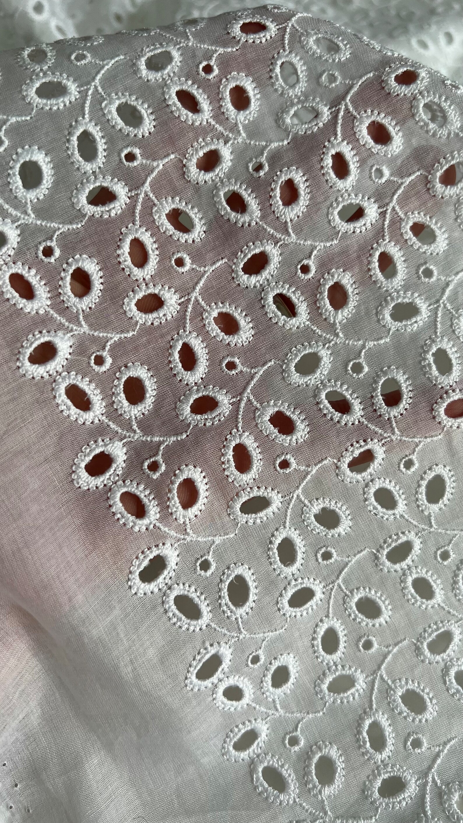 Exclusive Italian Cotton Batiste Fabric, Sangallo Fabric, Embroidery ...