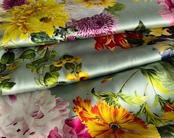 Exclusive, High-quality Silk Satin Fabric, Designer Fabric, Designer ...