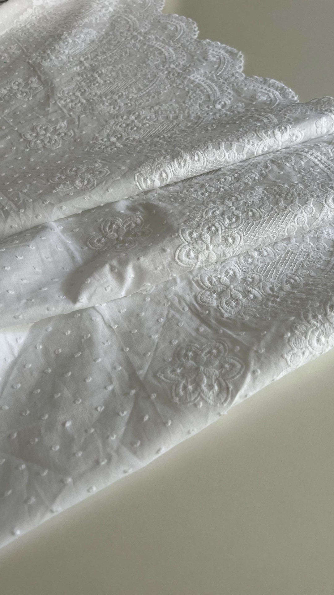 Exclusive Italian Cotton Batiste Fabric, Sangallo Fabric, Embroidery ...