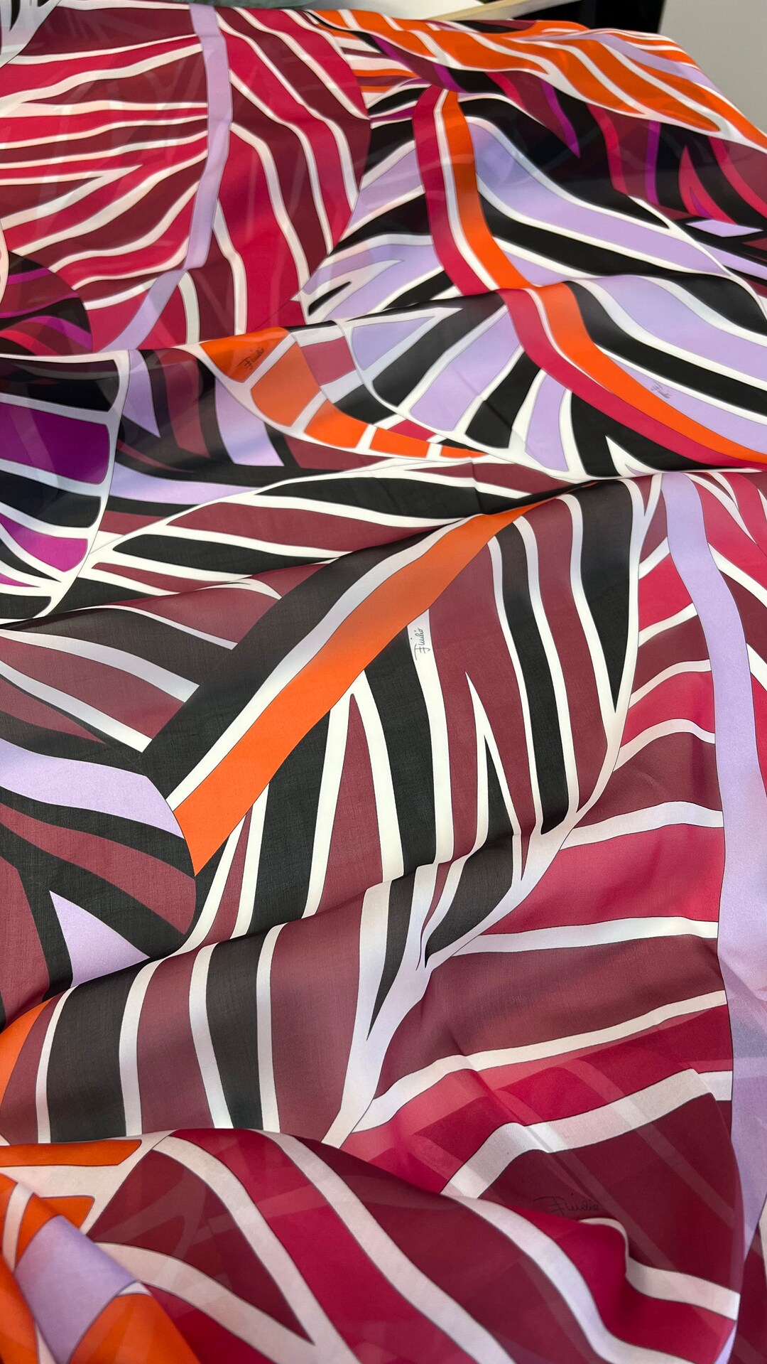 Italian Silk Chiffon Fabric, Designer Print, Famous Designer Fabric ...