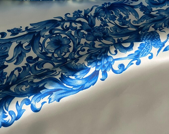 Exclusive Italian Silk Satin Fabric, Designer Fabric, Designer Print ...