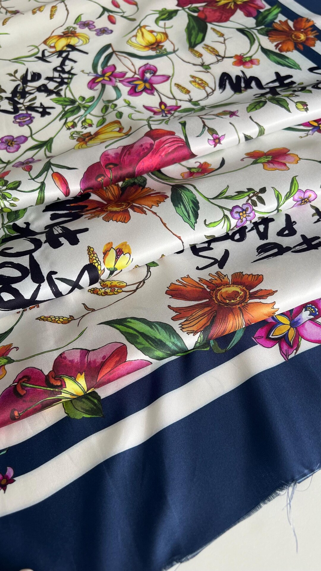 Exclusive Italian Designer Silk Twill Fabric, in Famous Designer Style ...