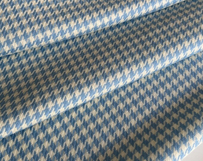 Luxury Italian LANA VERGINE Wool Fabric, Houndstooth Pattern Fabric ...