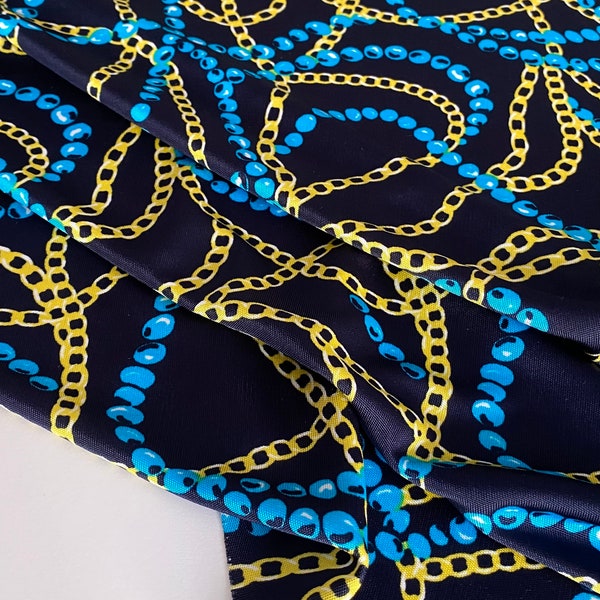 Chain Print Fabric - Etsy