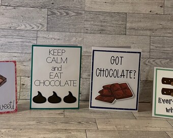 Chocolate Cards, Box of Chocolates Watercolor Art Notecards, Set of 12 ...